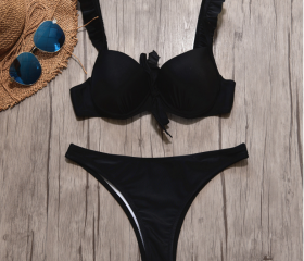 Green One Piece Cut Out Printed Swimsuit on Luulla